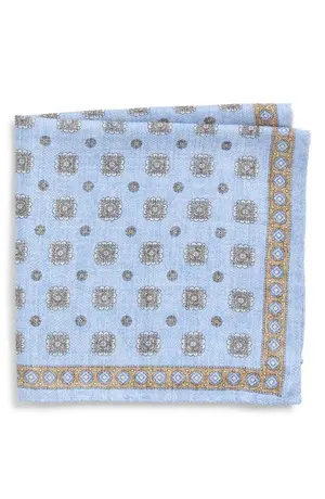 JACK VICTOR Ronge Silk Pocket Square - Sky Blue