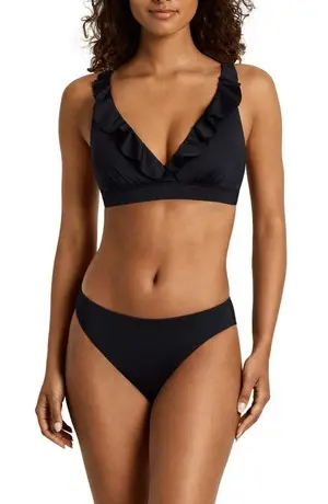 Ralph Lauren Curved Waist Bikini Bottom - Black