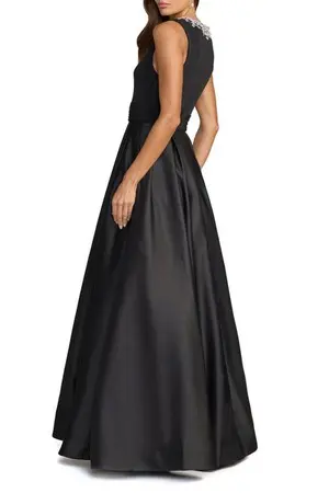 Mac Duggal Embellished High Neck Sleeveless Gown