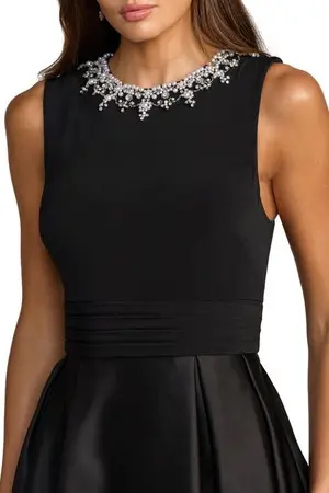 Mac Duggal Embellished High Neck Sleeveless Gown