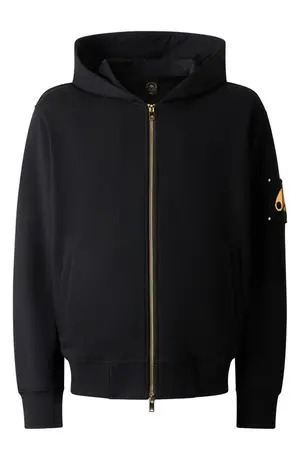 Moose Knuckles Hartsfield Cotton Zip Hoodie - Black