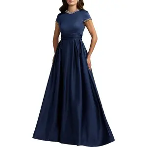 Mac Duggal Embellished Satin Ball Gown - Midnight