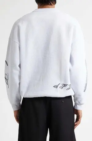 Jacquemus Le Sweatshirt Âne Embroidered Fleece Sweatshirt