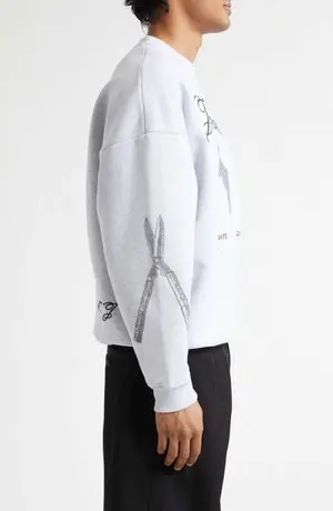 Jacquemus Le Sweatshirt Âne Embroidered Fleece Sweatshirt
