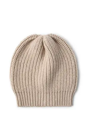 Brunello Cucinelli Cashmere And Silk Beanie - Beige