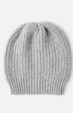 Brunello Cucinelli Cashmere And Silk Beanie - Light Grey