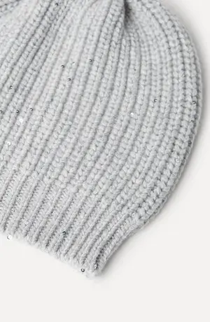 Brunello Cucinelli Cashmere And Silk Beanie - Light Grey