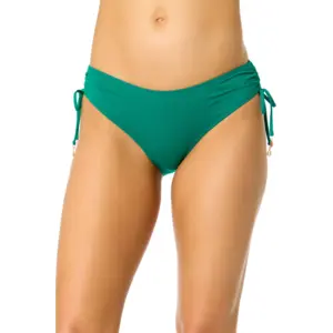 ANNE COLE Solid Side Tie Swim Bottom - Green