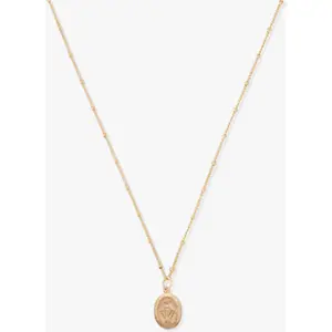 CUFFED BY NANO Blessed Mary 14k Filled Medallion Necklace - Gold