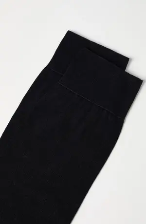 Brunello Cucinelli Calf Length Cotton Socks - Black