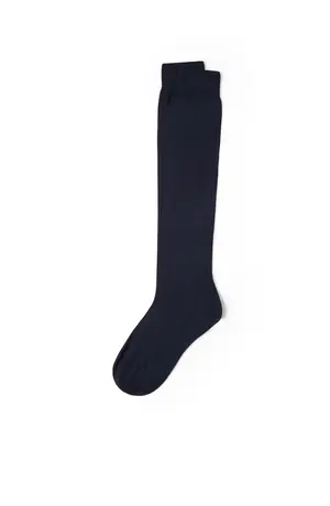 Brunello Cucinelli Calf Length Cotton Socks - Navy Blue