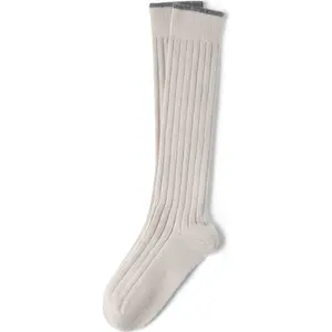 Brunello Cucinelli Cashmere Rib Knit Socks - Sand