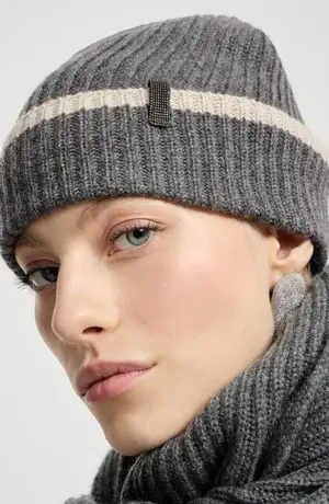 Brunello Cucinelli Knit Beanie - Medium Grey