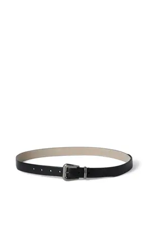 Brunello Cucinelli Vachetta Leather Belt With Monili Detail - Black