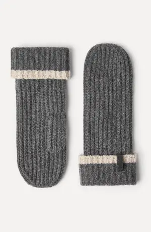Brunello Cucinelli Knit Mittens With Monili
