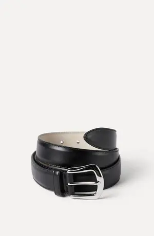 Brunello Cucinelli Calfskin Leather Belt - Black
