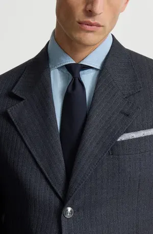 Brunello Cucinelli Virgin Wool Necktie - Blue