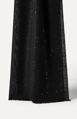 Brunello Cucinelli Cashmere And Silk Diamond Yarn Scarf - Black