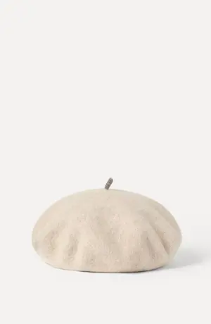 Brunello Cucinelli Wool Beret - Beige