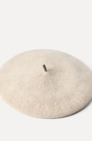 Brunello Cucinelli Wool Beret - Beige