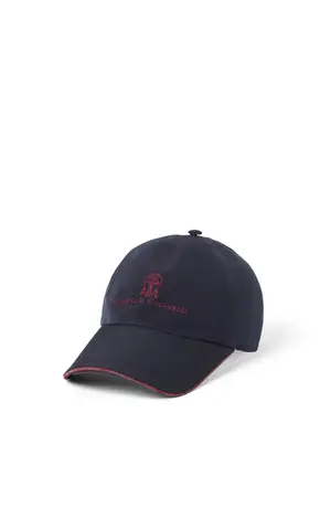 Brunello Cucinelli Baseball Cap With Logo - Blue