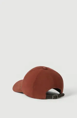 Brunello Cucinelli Baseball Cap With Monili - Firebrick