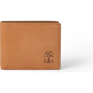 Brunello Cucinelli Nubuck Wallet - Cognac