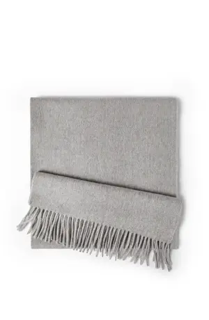 Brunello Cucinelli Double Knit Scarf - Light Grey