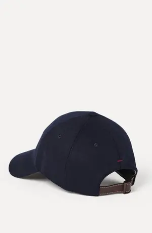 Brunello Cucinelli Wool Flannel Baseball Cap - Navy Blue