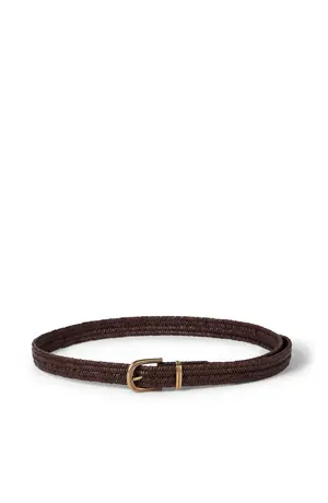 Brunello Cucinelli Braided Leather Belt - Brown