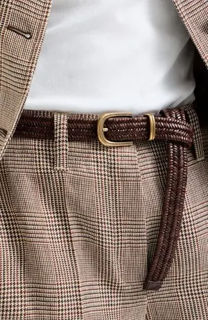 Brunello Cucinelli Braided Leather Belt - Brown