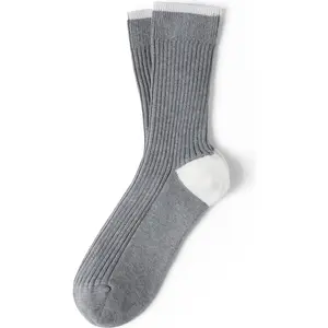 Brunello Cucinelli Cotton Calf Socks - Grey