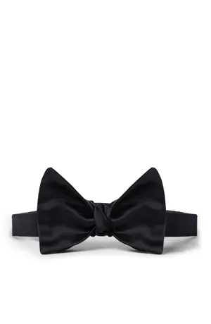 Brunello Cucinelli Cotton And Silk Satin Bow Tie - Night