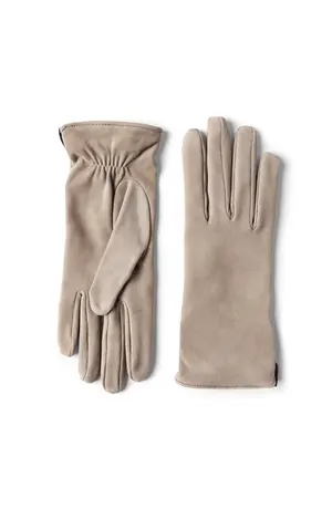 Brunello Cucinelli Suede Gloves - Beige