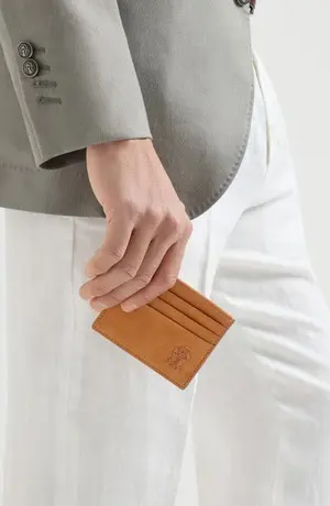 Brunello Cucinelli Nubuck Card Holder