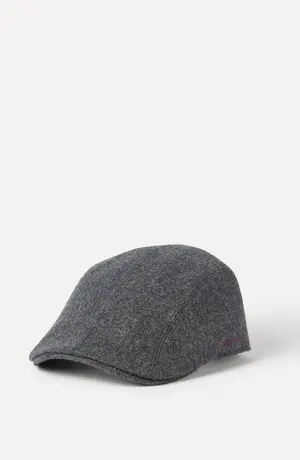 Brunello Cucinelli Virgin Wool Flannel Flat Cap - Dark Grey