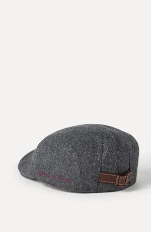 Brunello Cucinelli Virgin Wool Flannel Flat Cap - Dark Grey