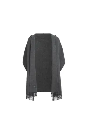 Brunello Cucinelli Knit Scarf With Hood - Anthracite