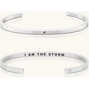 MANTRA I Am The Storm Cuff Bracelet Inside - Silver