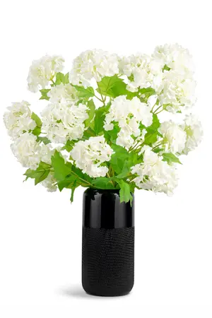 COCOBELLA Sylvie Realtouch Ball Hydrangea Arrangement - Snow
