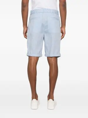 Brunello Cucinelli Linen Blend Shorts - Sky Blue