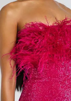 Retrofete Torin Sequin Mini Dress - Fuchsia