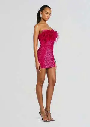 Retrofete Torin Sequin Mini Dress - Fuchsia