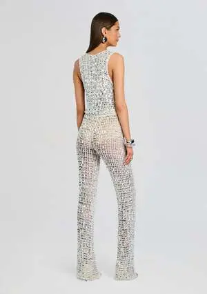 Retrofete Nirvana Sequin Crochet Jumpsuit