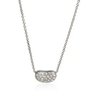 Tiffany & Co. Diamond Elsa Peretti Bean Pendant - Platinum