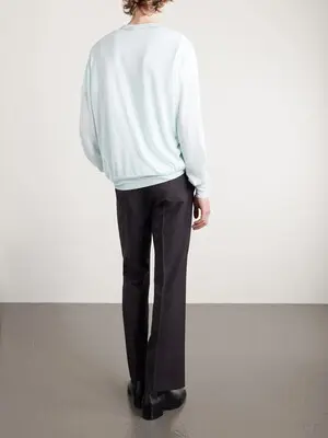 TOM FORD Crew Neck Cashmere Sweater - Blue