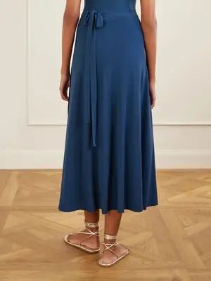 ERES Julieta Stretch-jersey Wrap Midi Skirt - Blue