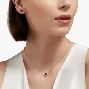 Graff Icon Round Ruby And Diamond Pendant