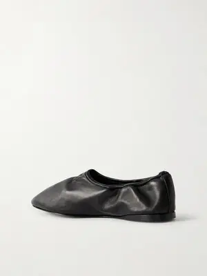 Alaïa Leather Ballerina Flats - Black