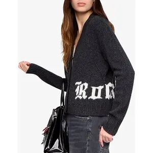 Zadig&Voltaire Masy Rock Merino Wool Cardigan - Anthracite